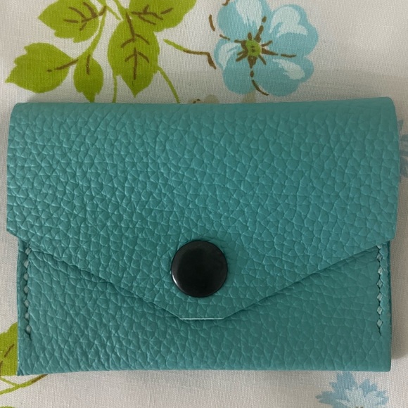 Hand Crafted | Bags | Hand Crafted Teal Leather Wallet | Poshmark